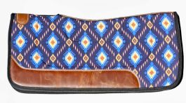 1/2"Blue Triangle Aztec Print Felt Pad- 31" x 32"