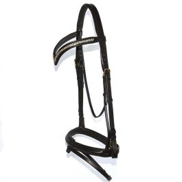 Padded V-Brow Bridle with Crystals